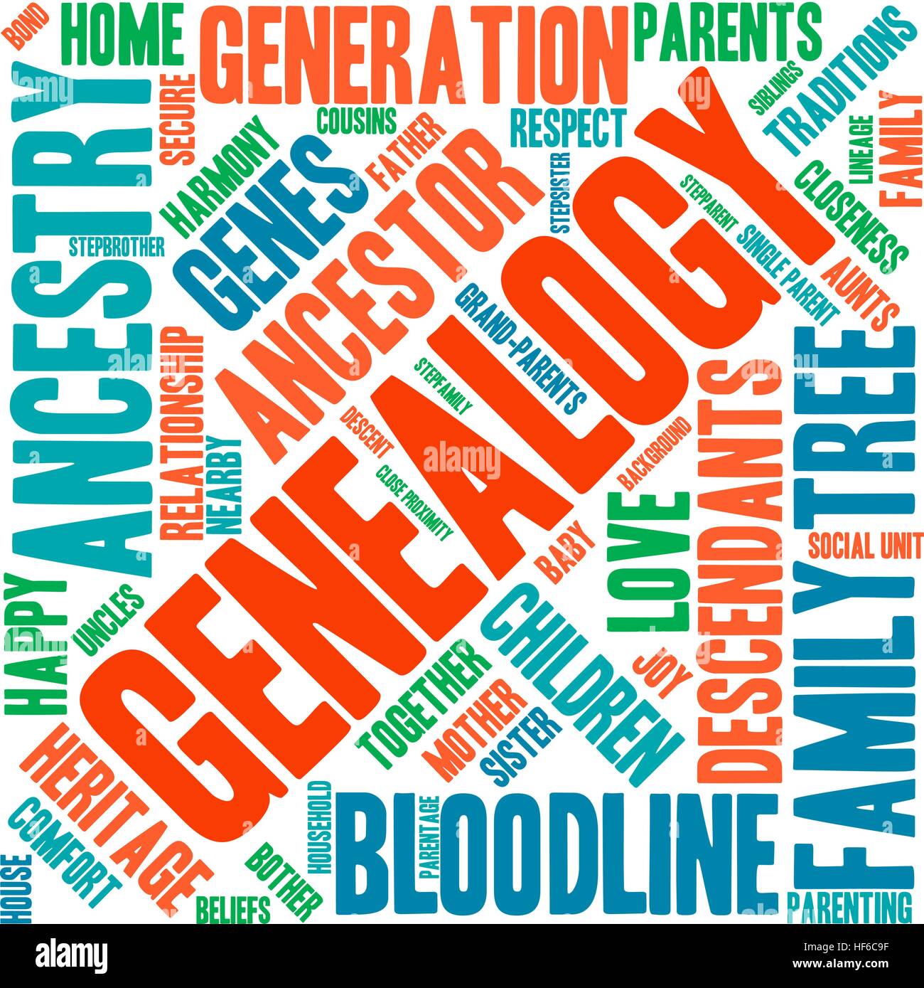 Genealogy word cloud on a white background Stock Vector Image & Art - Alamy