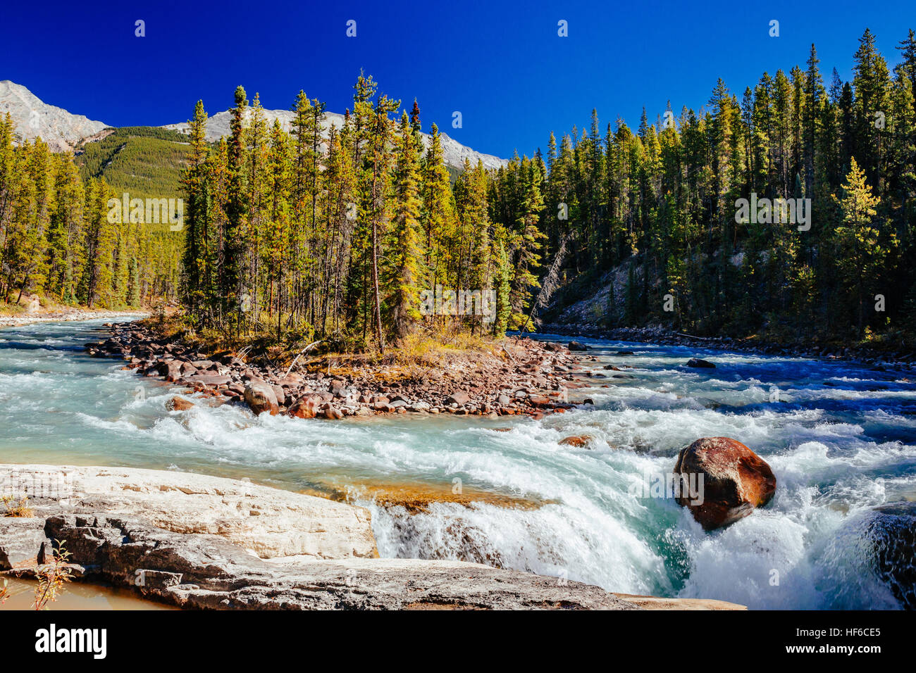 The Sunwapta River is a major tributary of the Athabasca River in ...