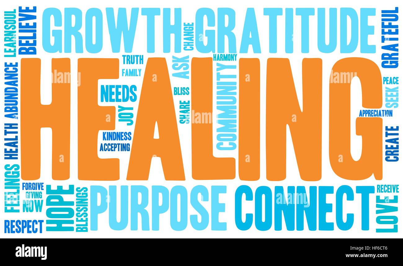 Healing Word Cloud Stock Vector Image & Art - Alamy