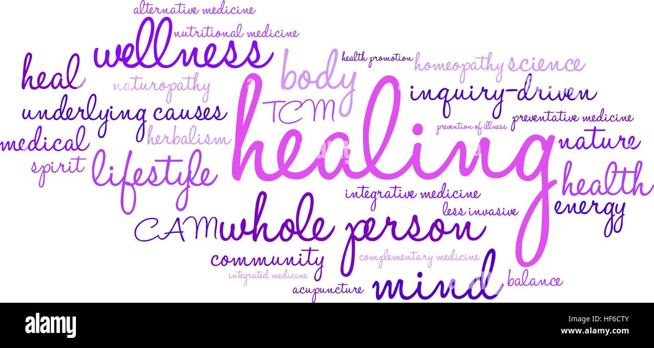 Healing Word Cloud Stock Vector Image & Art - Alamy