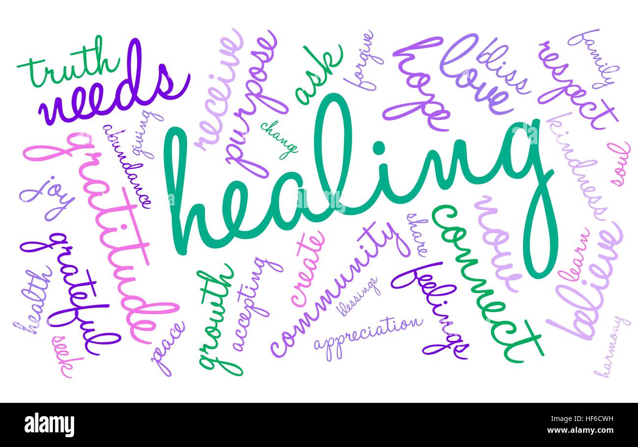Healing Word Cloud Stock Vector Image & Art - Alamy