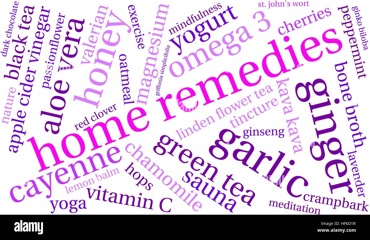 Home Remedies word cloud on a white background Stock Vector Image & Art ...