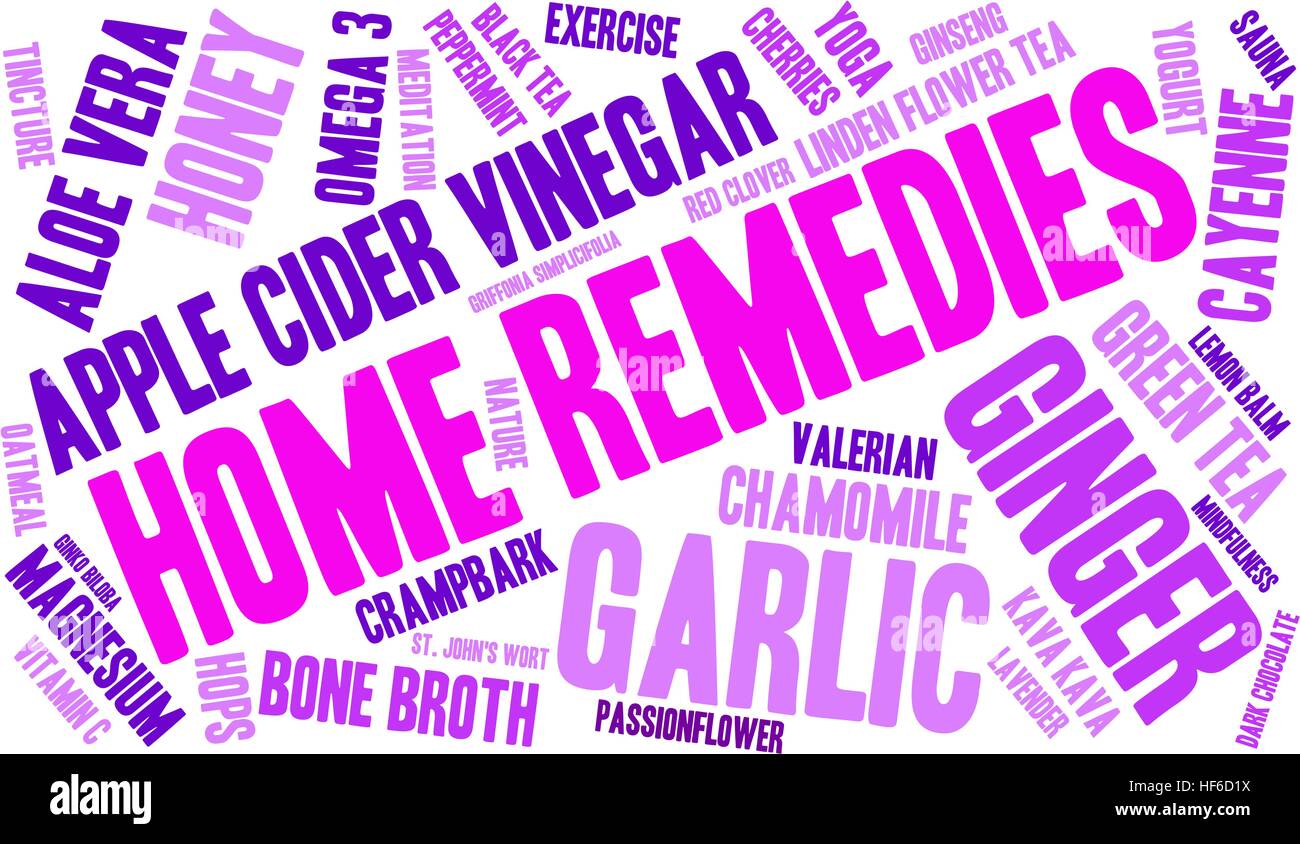 Home Remedies word cloud on a white background Stock Vector Image & Art ...