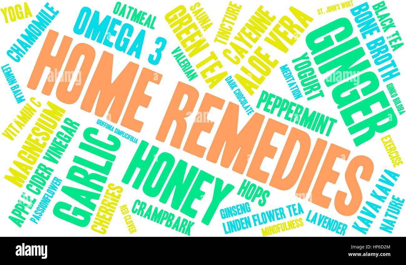 Home Remedies word cloud on a white background Stock Vector Image & Art ...