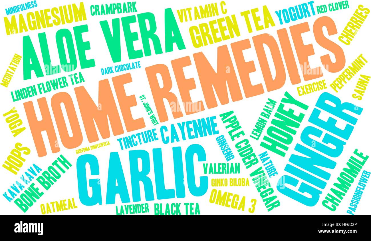 Home Remedies word cloud on a white background Stock Vector Image & Art ...