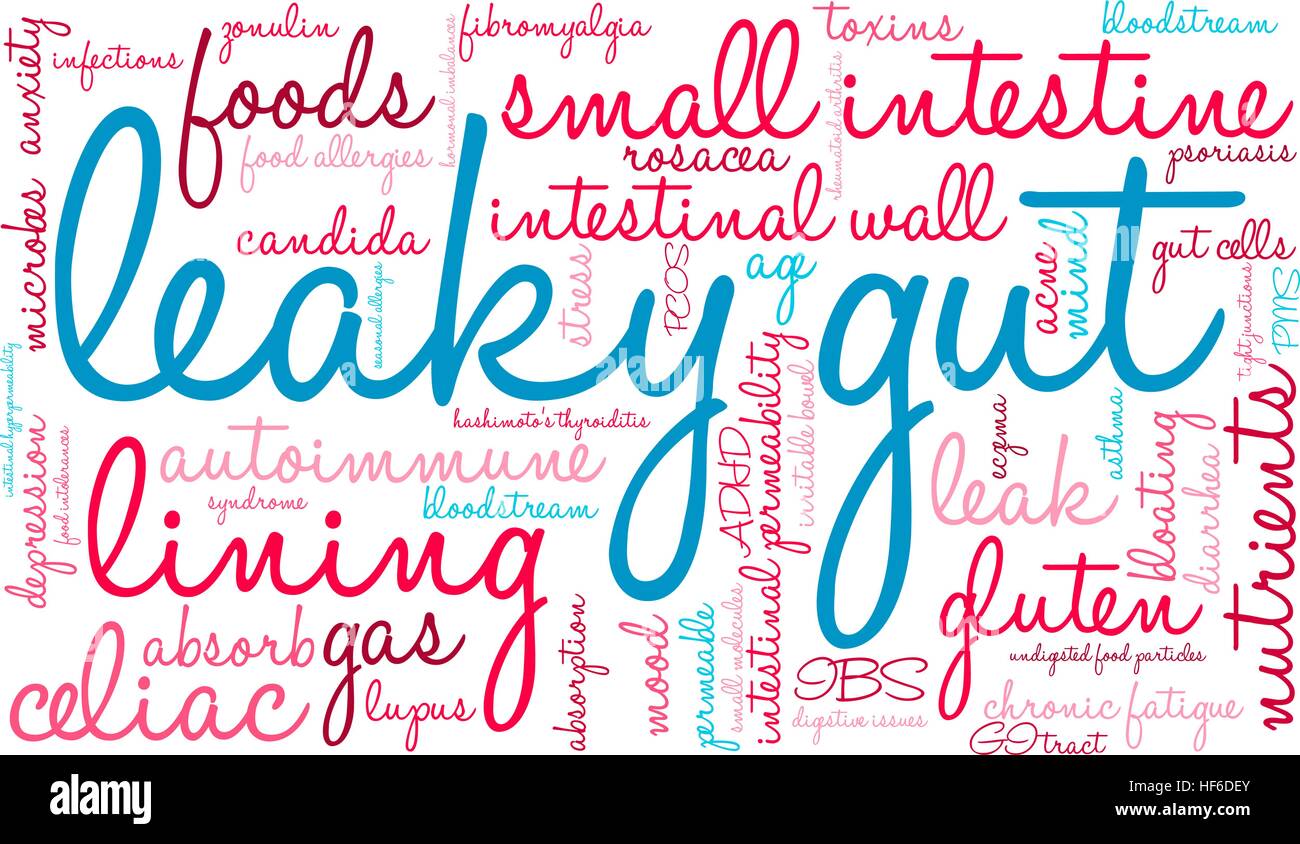 Leaky Gut word cloud on a white background Stock Vector Image & Art - Alamy