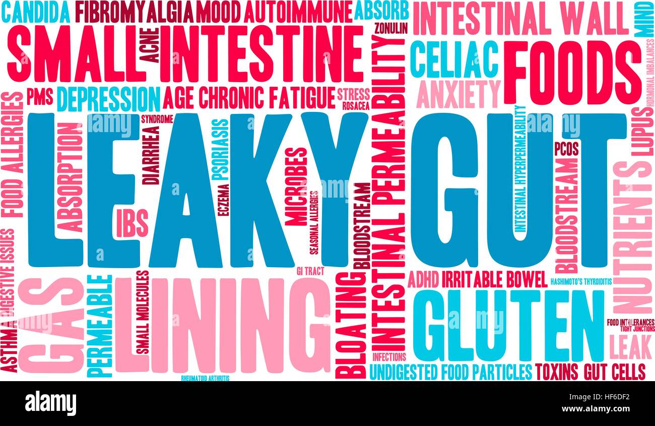 Leaky Gut word cloud on a white background Stock Vector Image & Art - Alamy