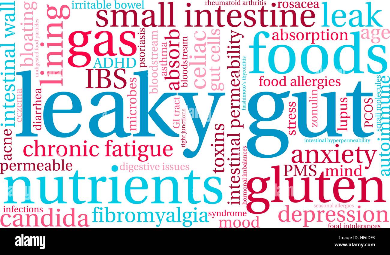 Leaky Gut word cloud on a white background Stock Vector Image & Art - Alamy