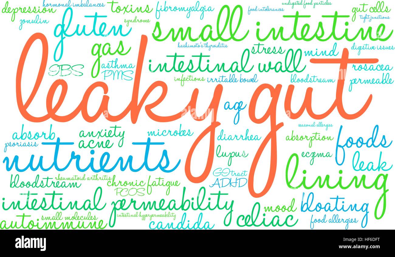 Leaky Gut word cloud on a white background Stock Vector Image & Art - Alamy