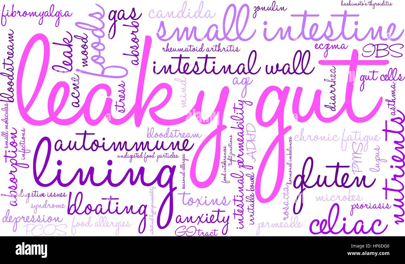 Leaky Gut word cloud on a white background Stock Vector Image & Art - Alamy