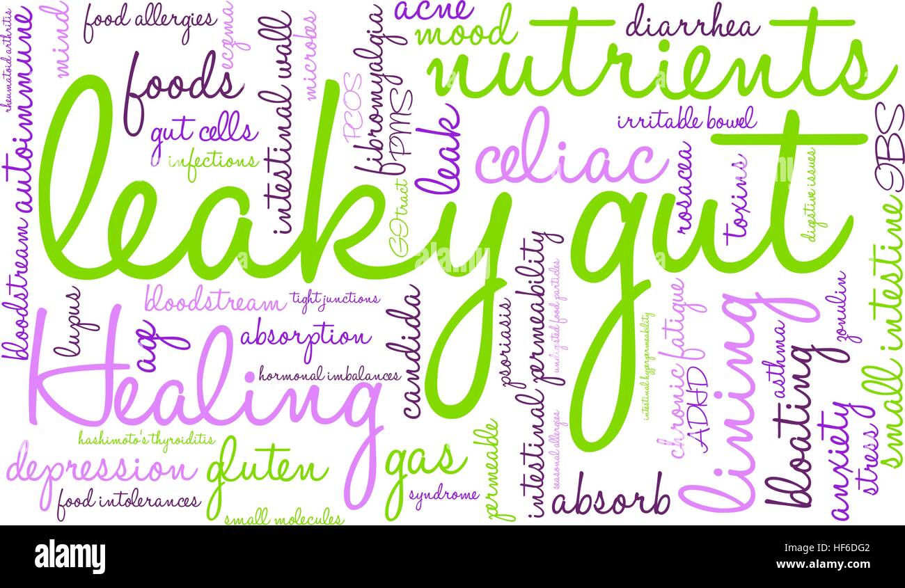 Leaky Gut word cloud on a white background Stock Vector Image & Art - Alamy