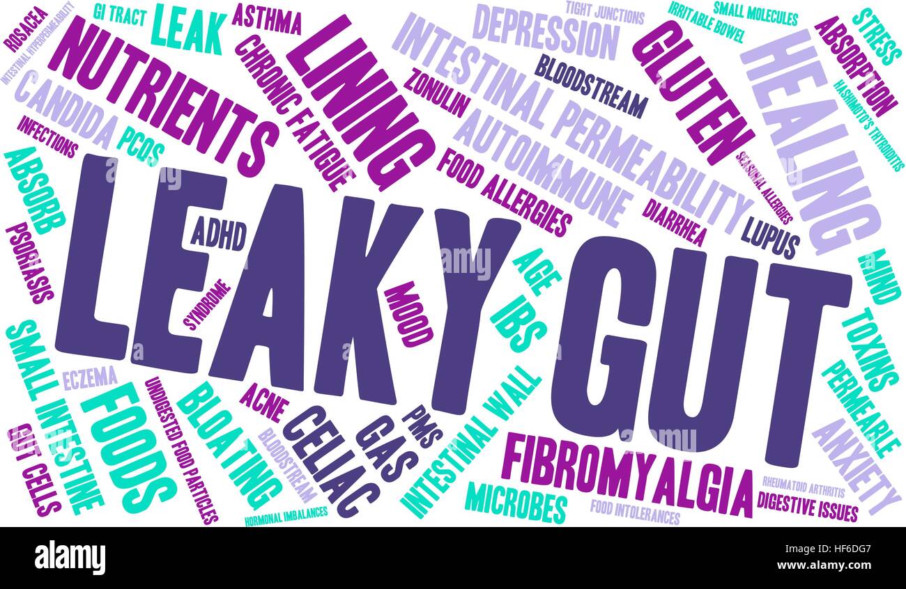 Leaky Gut word cloud on a white background Stock Vector Image & Art - Alamy