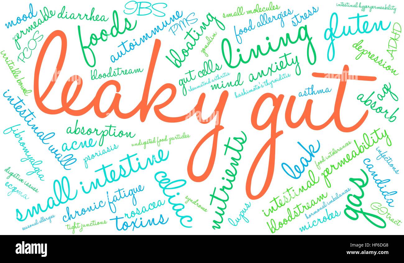 Leaky Gut word cloud on a white background Stock Vector Image & Art - Alamy