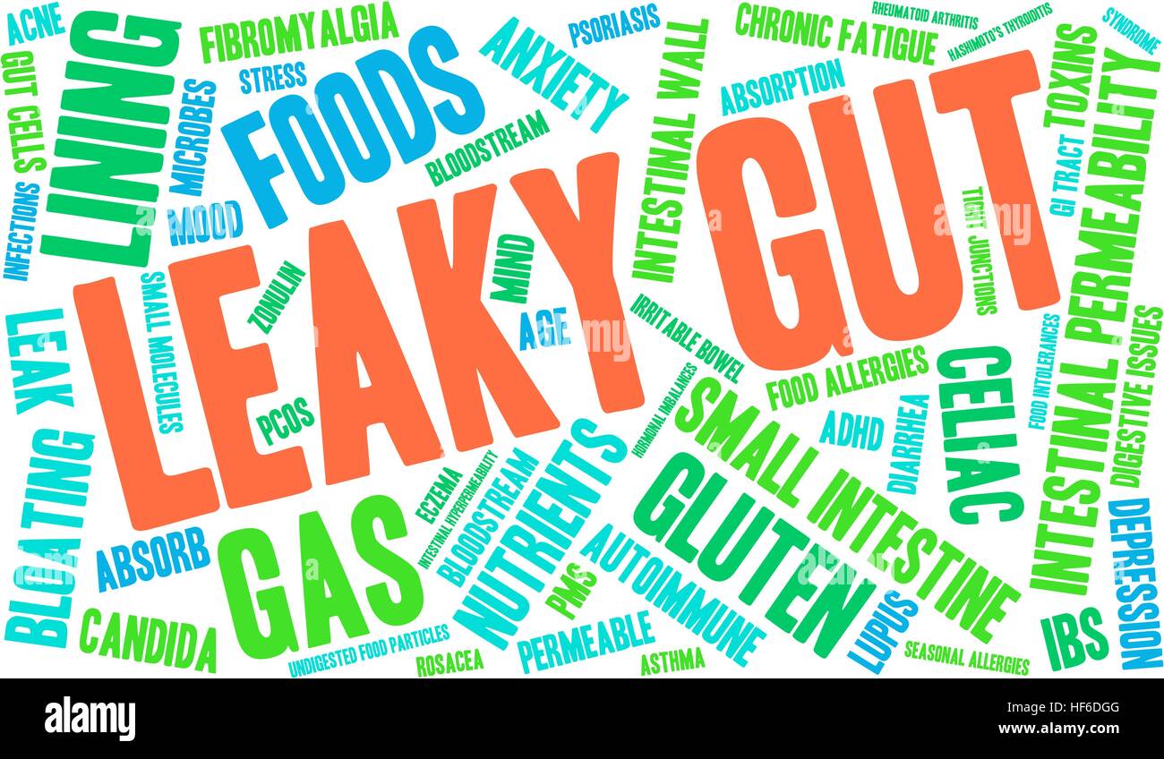 Leaky Gut word cloud on a white background Stock Vector Image & Art - Alamy