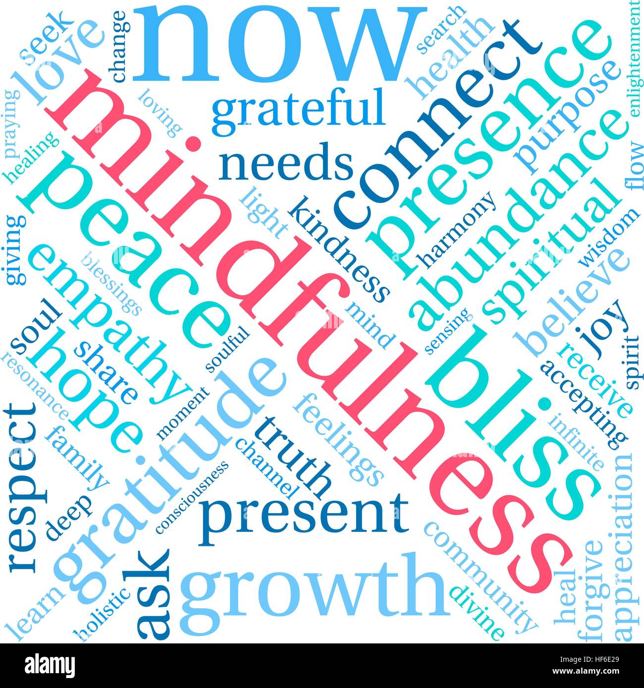 Mindfulness word cloud on a white background Stock Vector Image & Art ...