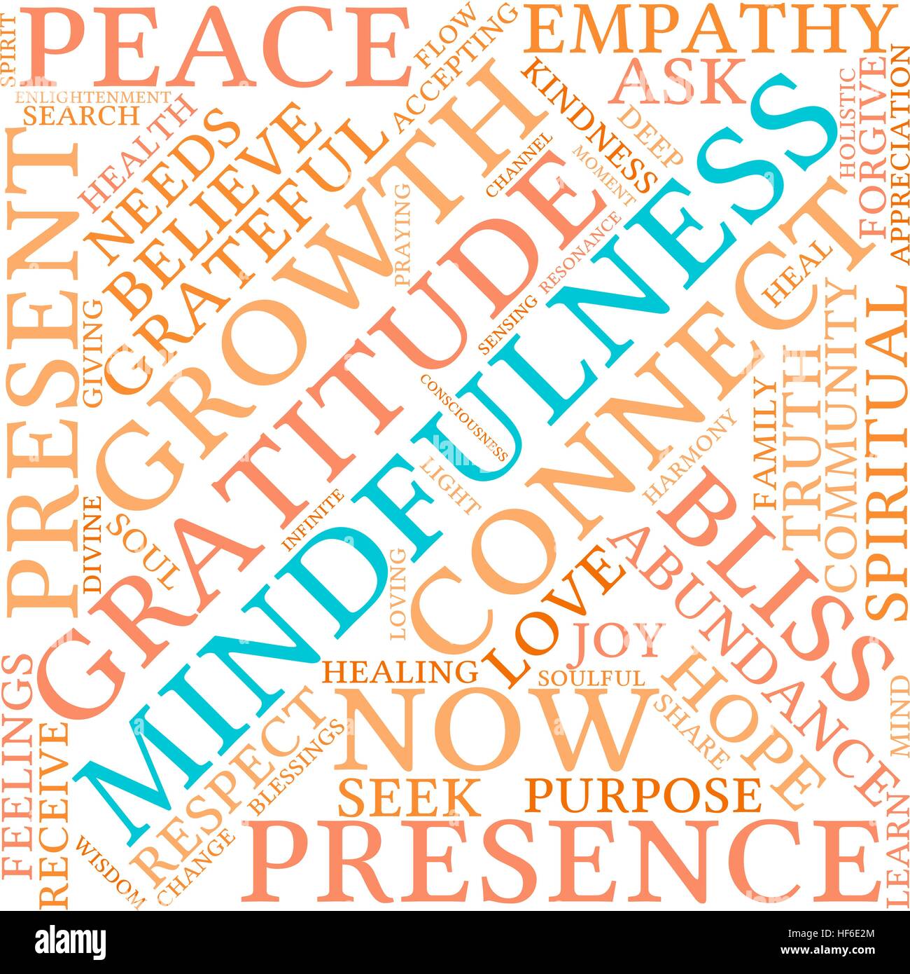 Mindfulness word cloud on a white background Stock Vector Image & Art ...