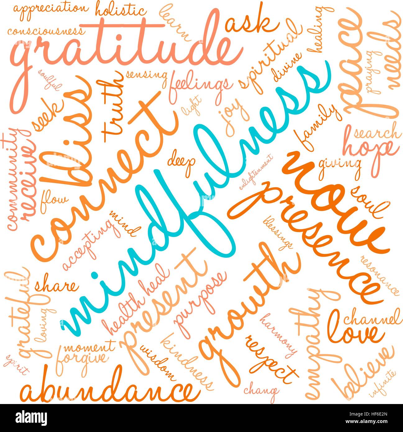 Mindfulness word cloud on a white background Stock Vector Image & Art ...