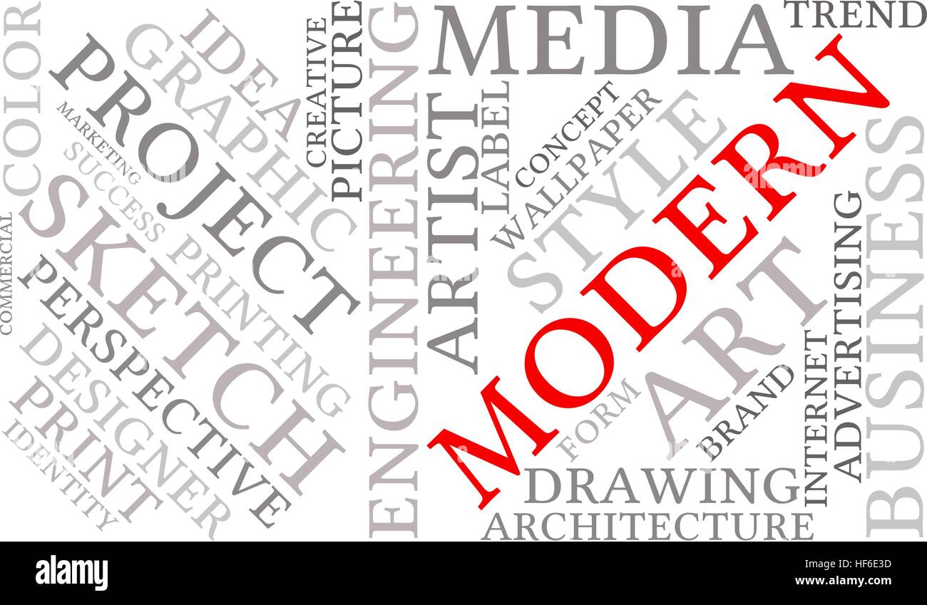 Modern word cloud on a white background Stock Vector Image & Art - Alamy