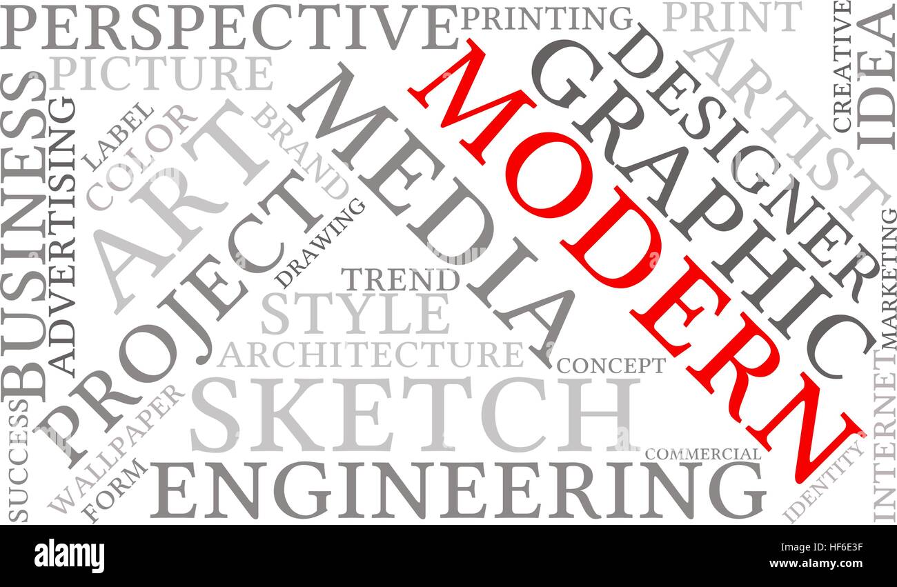 Modern word cloud on a white background Stock Vector Image & Art - Alamy