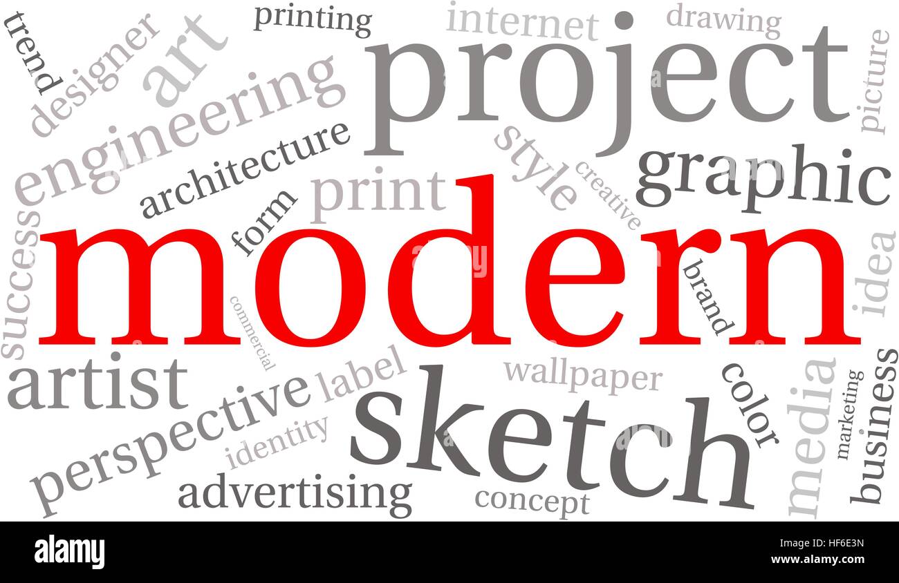Modern word cloud on a white background Stock Vector Image & Art - Alamy
