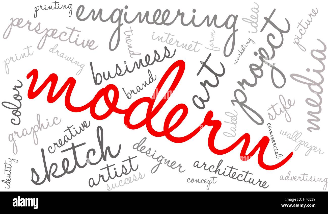 Modern word cloud on a white background Stock Vector Image & Art - Alamy