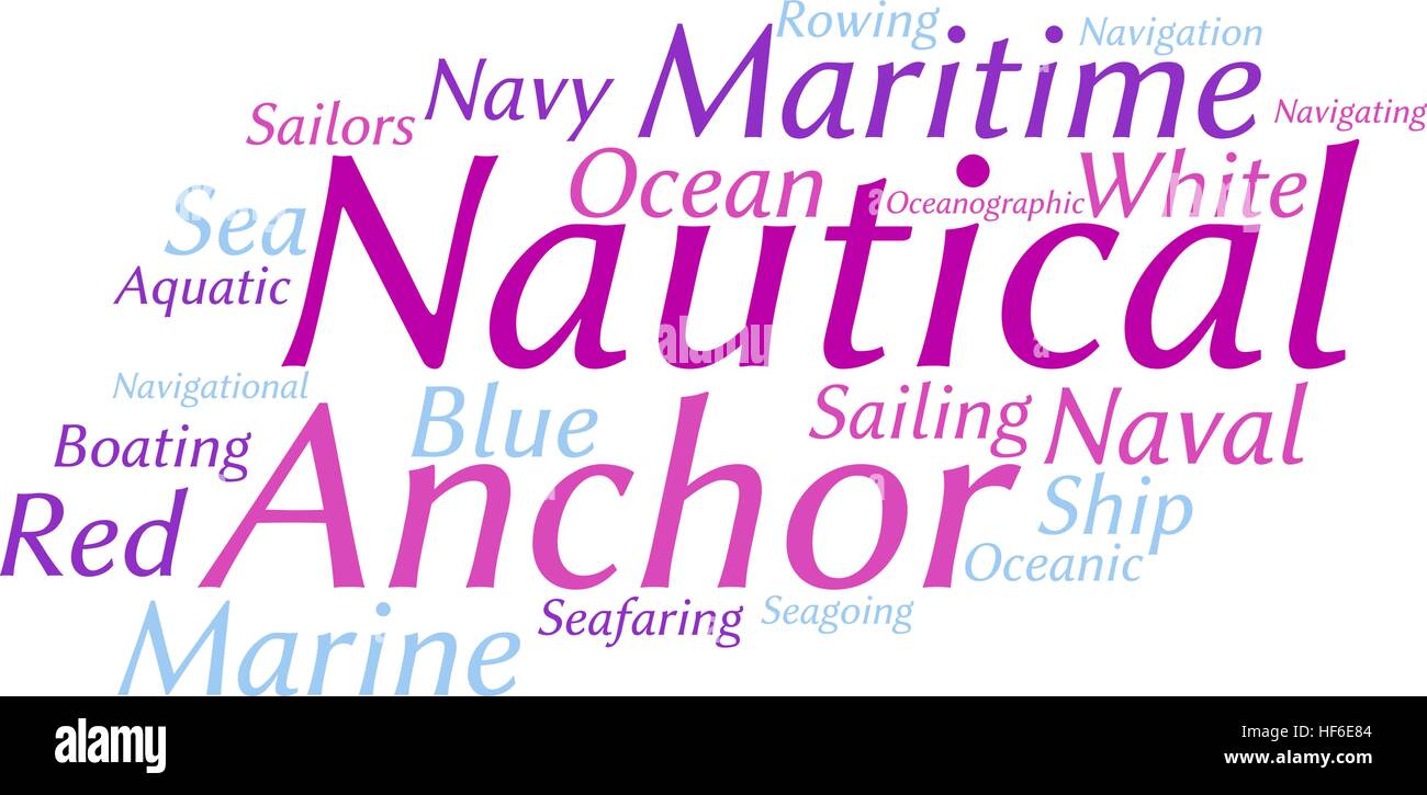 Nautical word cloud on a white background Stock Vector Image & Art - Alamy