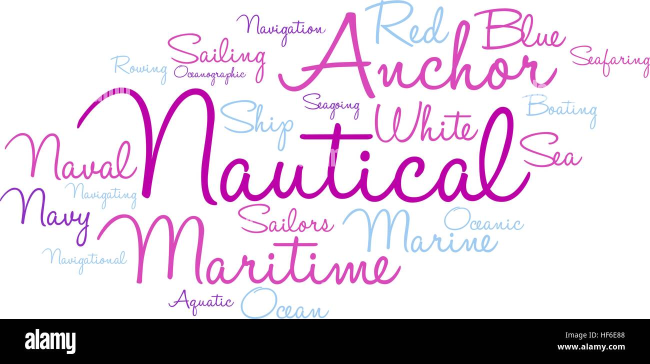 Nautical word cloud on a white background Stock Vector Image & Art - Alamy