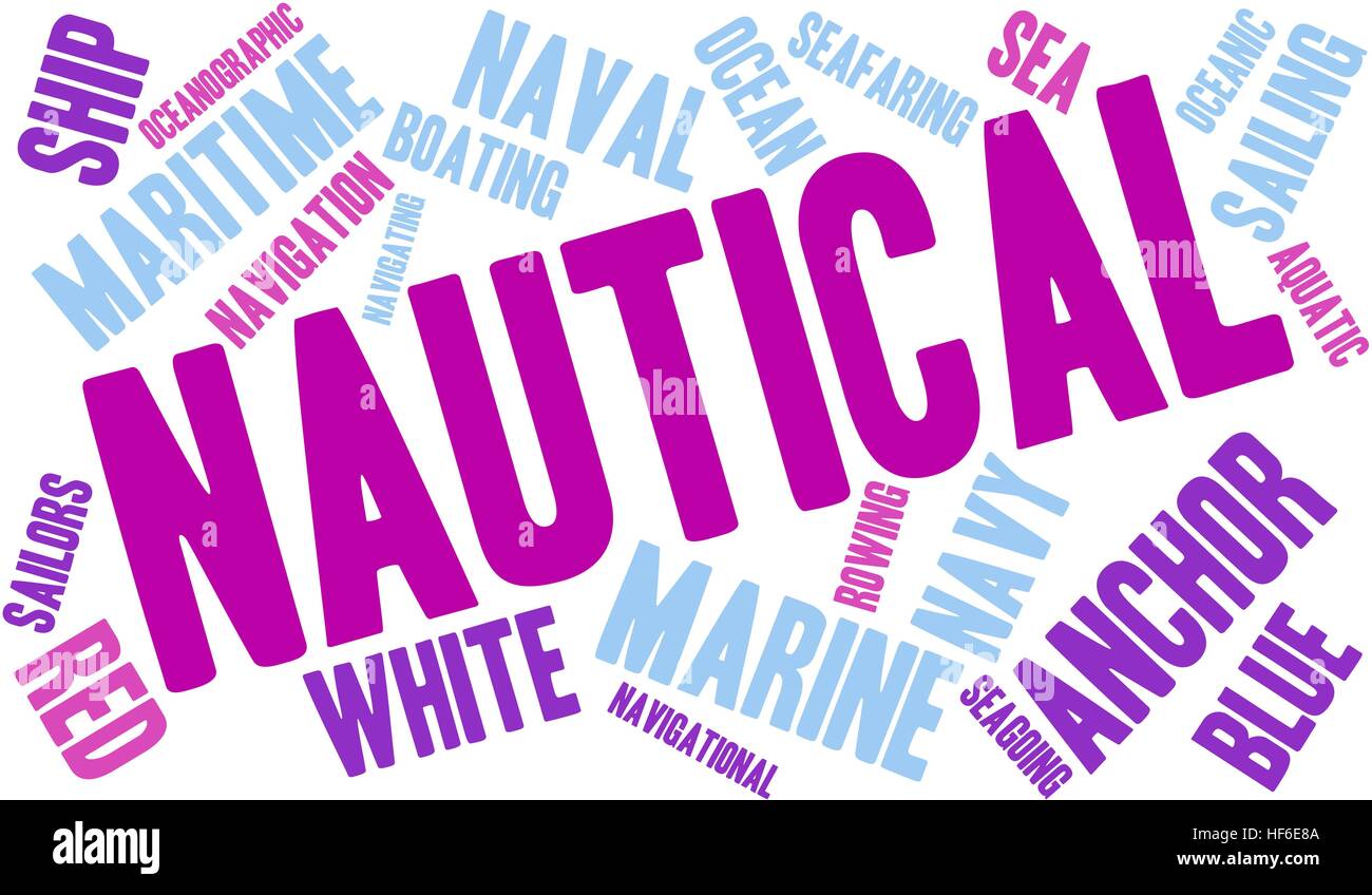 Nautical word cloud on a white background Stock Vector Image & Art - Alamy