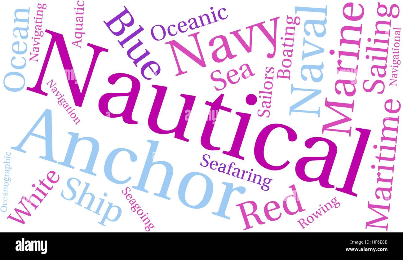 Nautical word cloud on a white background Stock Vector Image & Art - Alamy