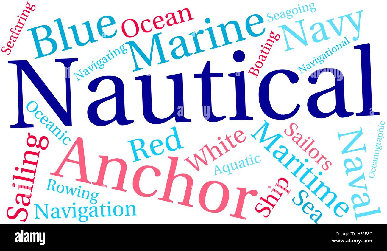 Nautical word cloud on a white background Stock Vector Image & Art - Alamy
