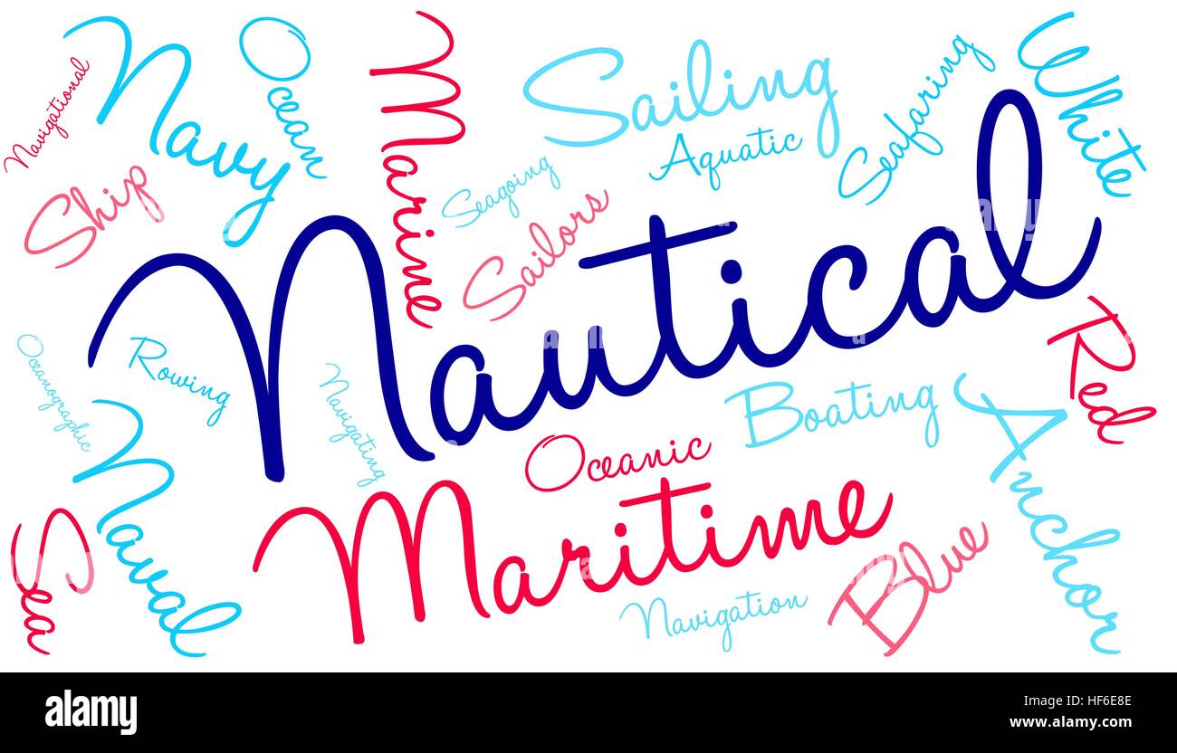 Nautical word cloud on a white background Stock Vector Image & Art - Alamy