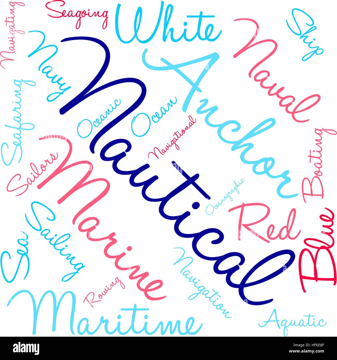 Nautical word cloud on a white background Stock Vector Image & Art - Alamy