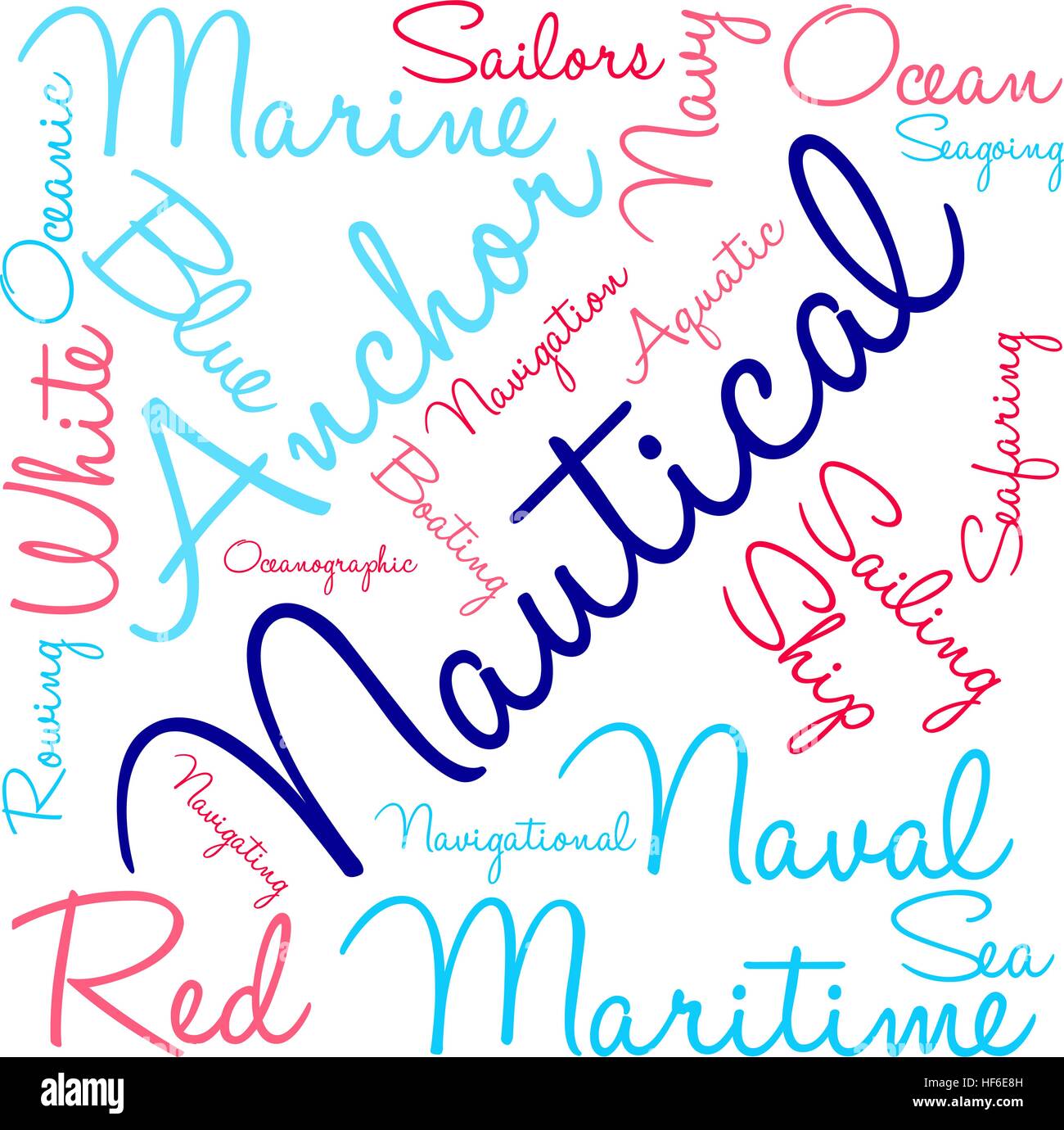 Nautical word cloud on a white background Stock Vector Image & Art - Alamy