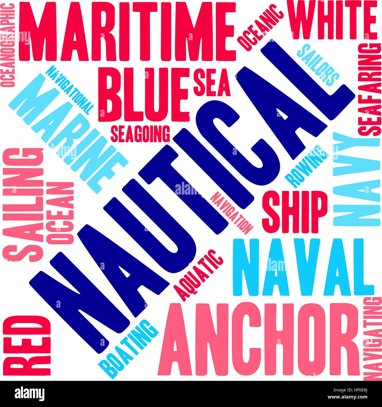 Nautical word cloud on a white background Stock Vector Image & Art - Alamy