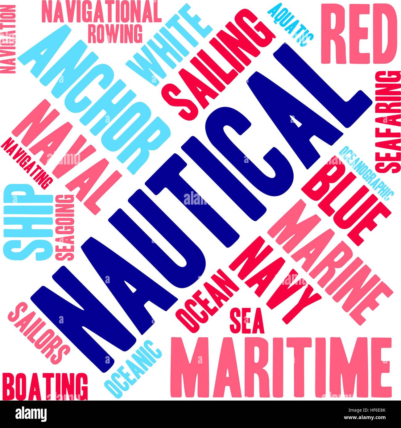 Nautical word cloud on a white background Stock Vector Image & Art - Alamy