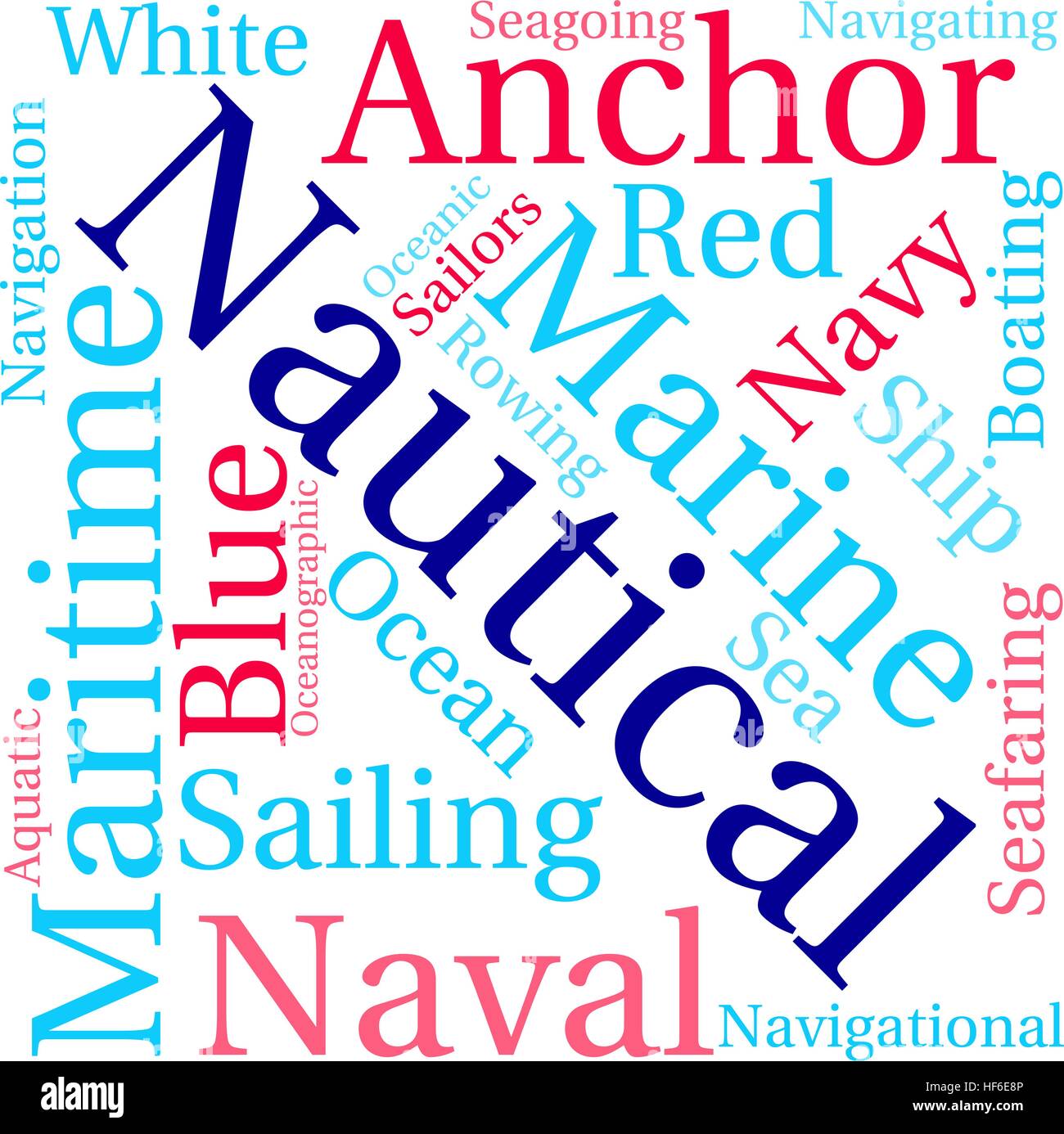 Nautical word cloud on a white background Stock Vector Image & Art - Alamy