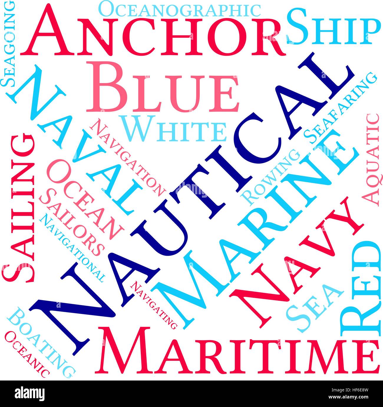 Nautical word cloud on a white background Stock Vector Image & Art - Alamy