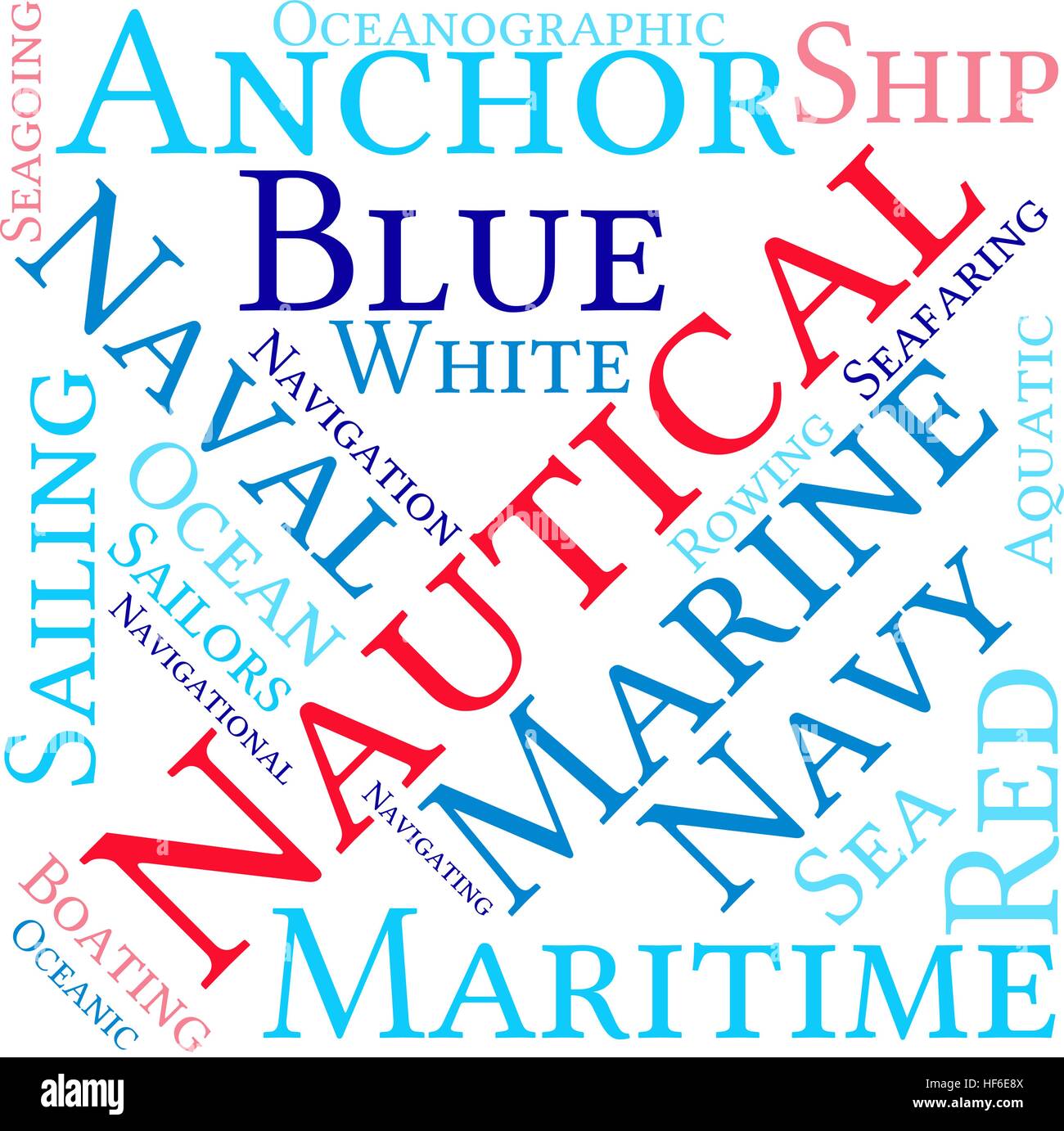 Nautical word cloud on a white background Stock Vector Image & Art - Alamy