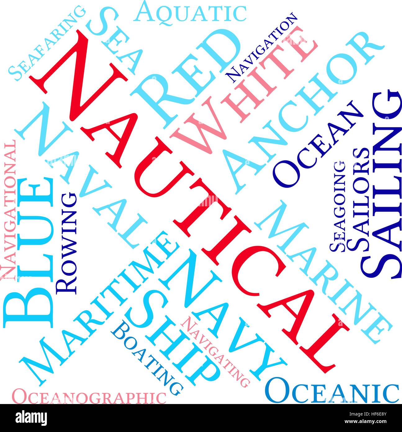 Nautical word cloud on a white background Stock Vector Image & Art - Alamy