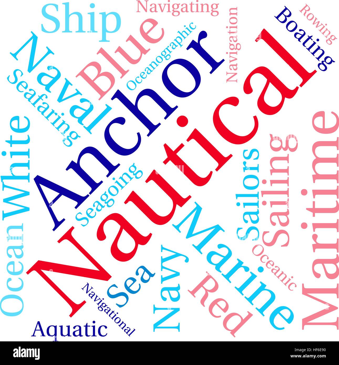 Nautical word cloud on a white background Stock Vector Image & Art - Alamy