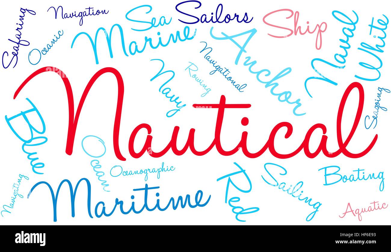 Nautical word cloud on a white background Stock Vector Image & Art - Alamy