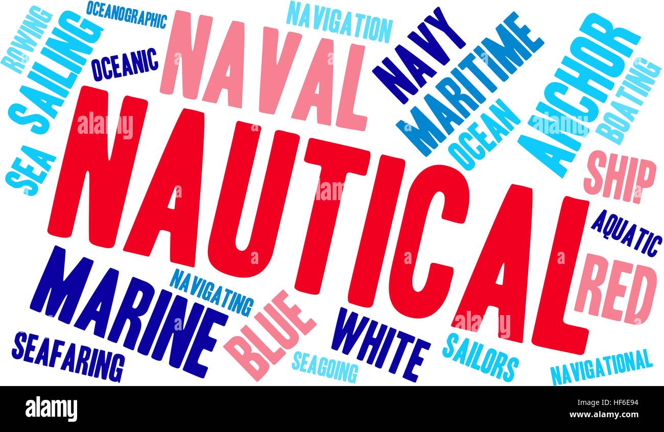 Nautical word cloud on a white background Stock Vector Image & Art - Alamy