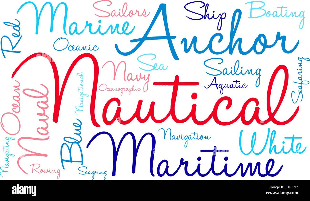 Nautical word cloud on a white background Stock Vector Image & Art - Alamy