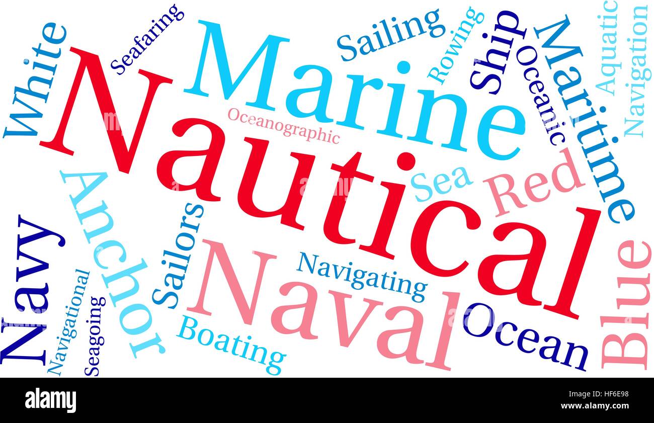Nautical word cloud on a white background Stock Vector Image & Art - Alamy