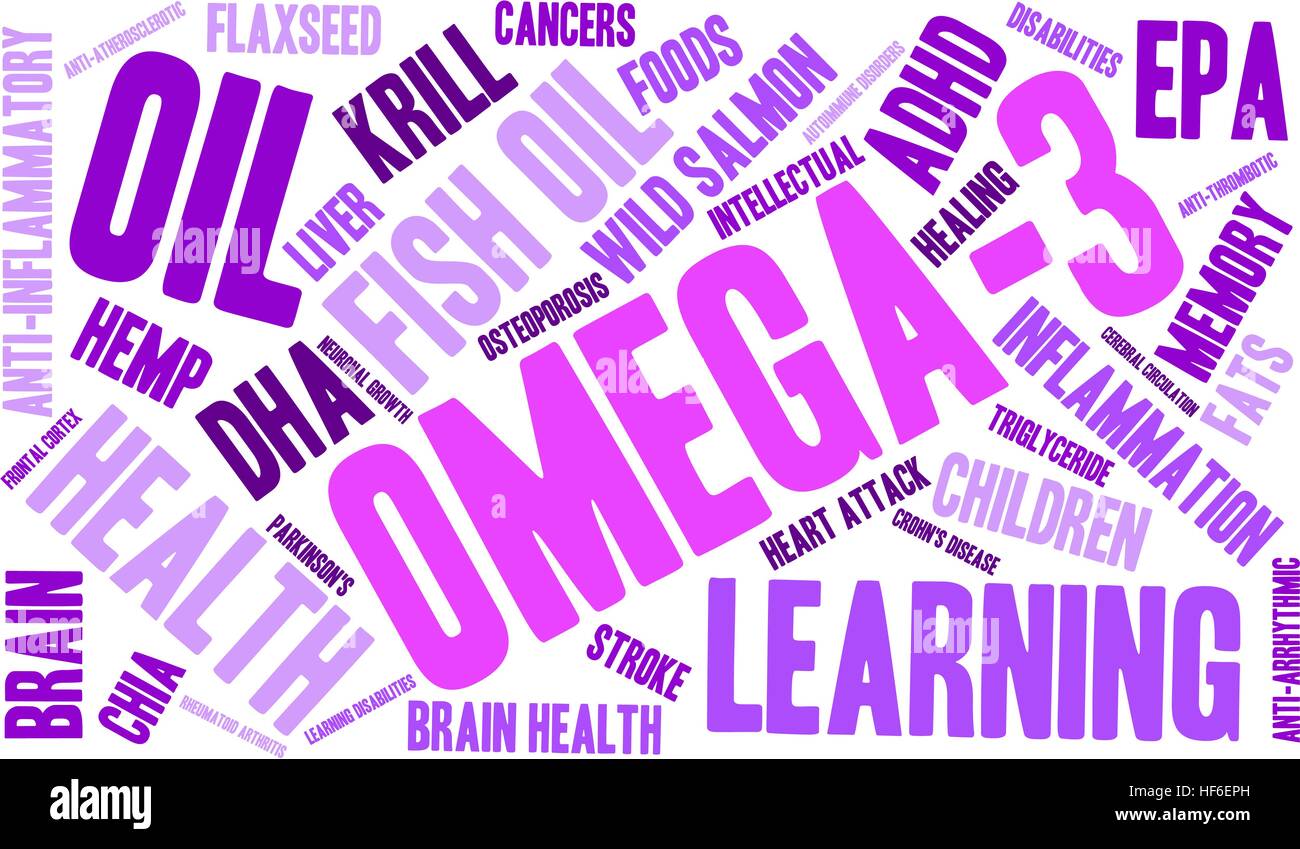 Omega-3 word cloud on a white background Stock Vector Image & Art - Alamy