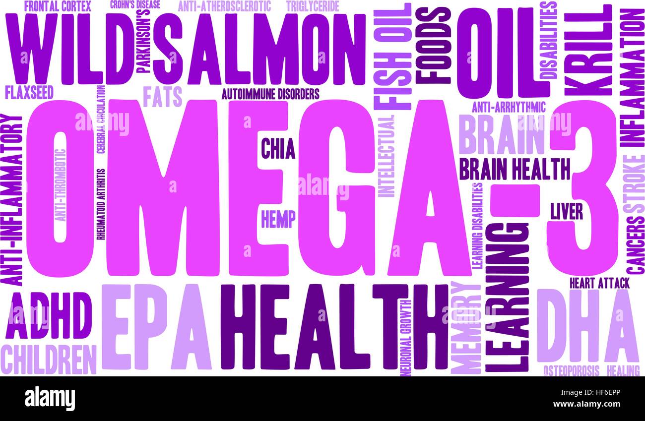 Omega-3 word cloud on a white background Stock Vector Image & Art - Alamy