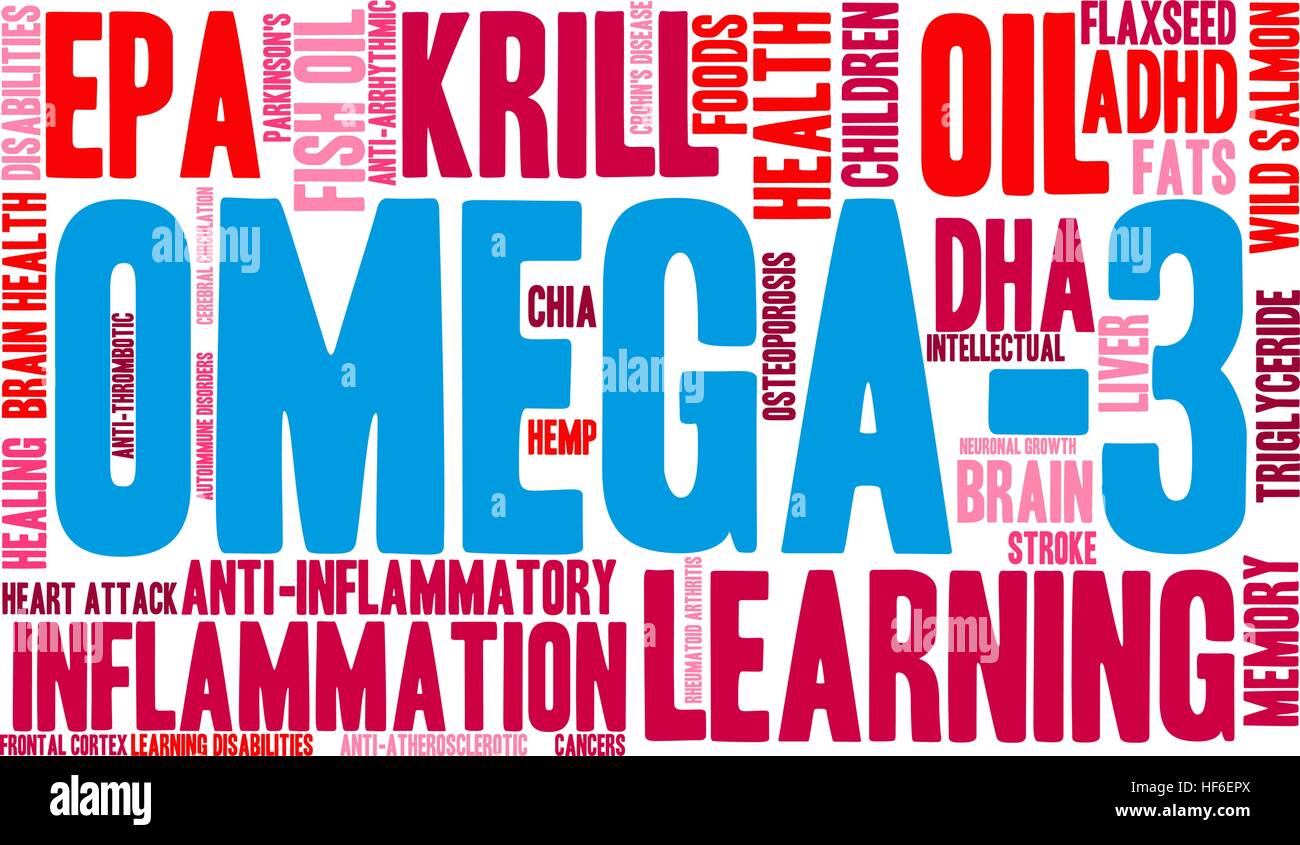 Omega-3 word cloud on a white background Stock Vector Image & Art - Alamy