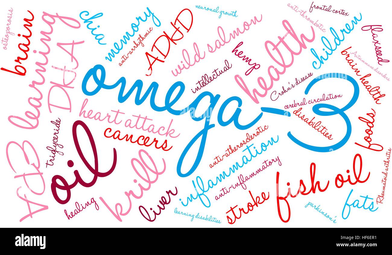 Omega-3 word cloud on a white background Stock Vector Image & Art - Alamy