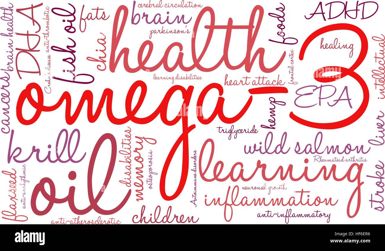 Omega-3 word cloud on a white background Stock Vector Image & Art - Alamy
