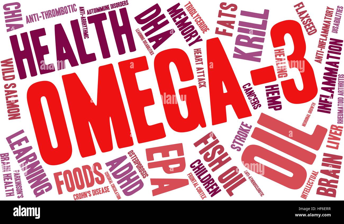 Omega-3 word cloud on a white background Stock Vector Image & Art - Alamy